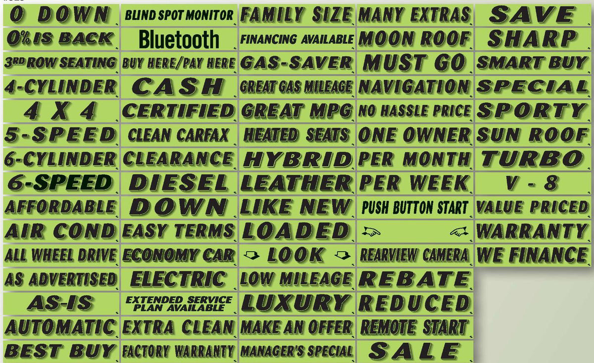 Vinyl Highlights Windshield Slogans - Napsupply.com – Nap Supply
