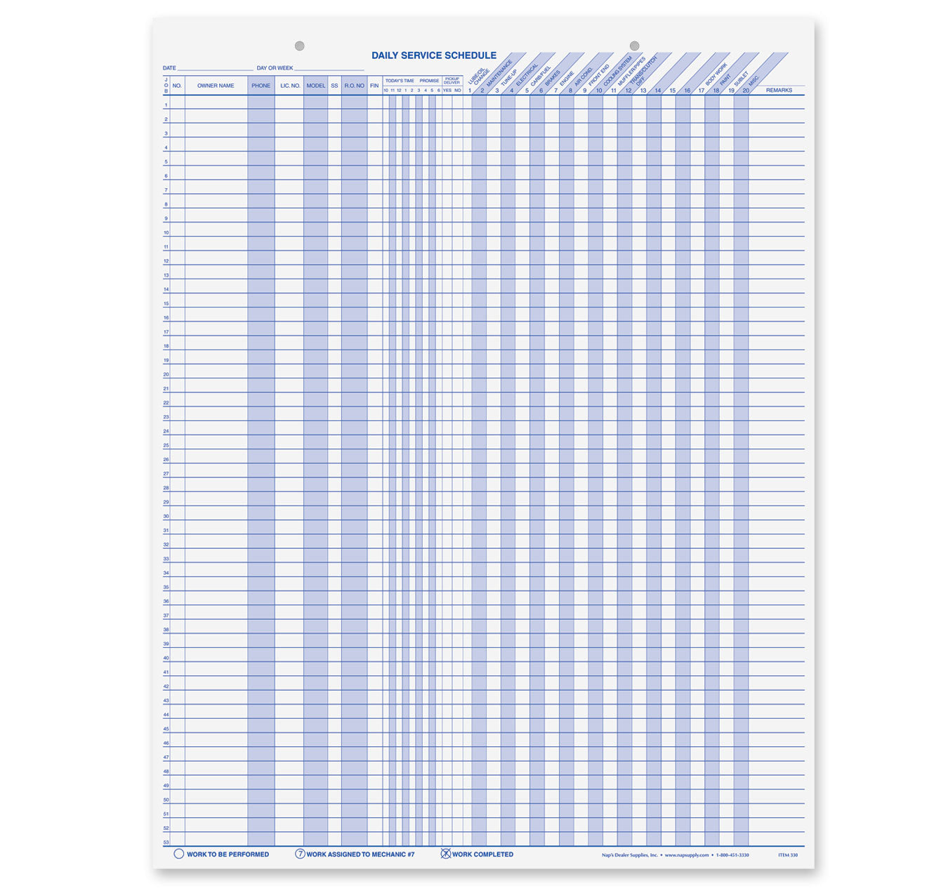 Forms - Schedules and Routes – Nap Supply