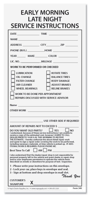 Late Night Key Drop Envelopes 4"x9" - NapSupply.com – Nap Supply