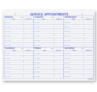 Service Route Sheet Forms for Auto Shops - NapSupply.com – Nap Supply
